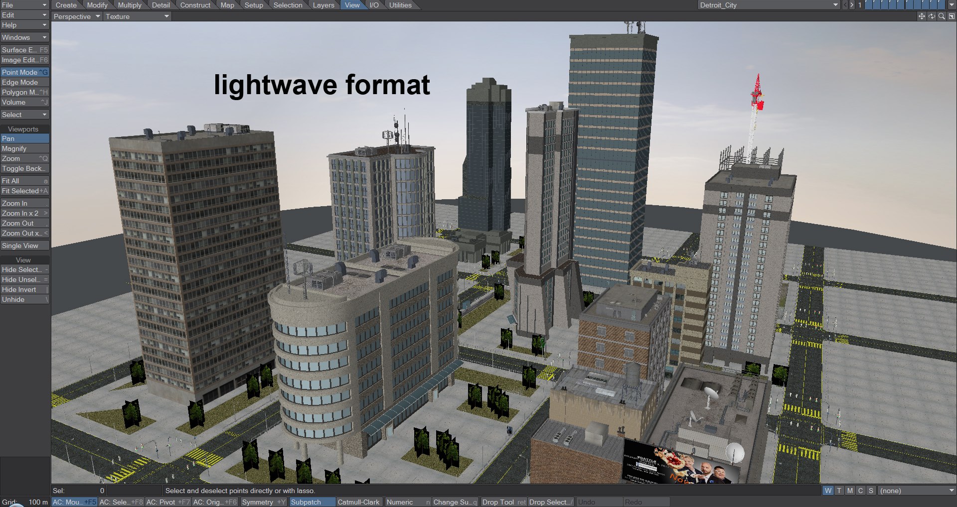 3d detroit city buildings model