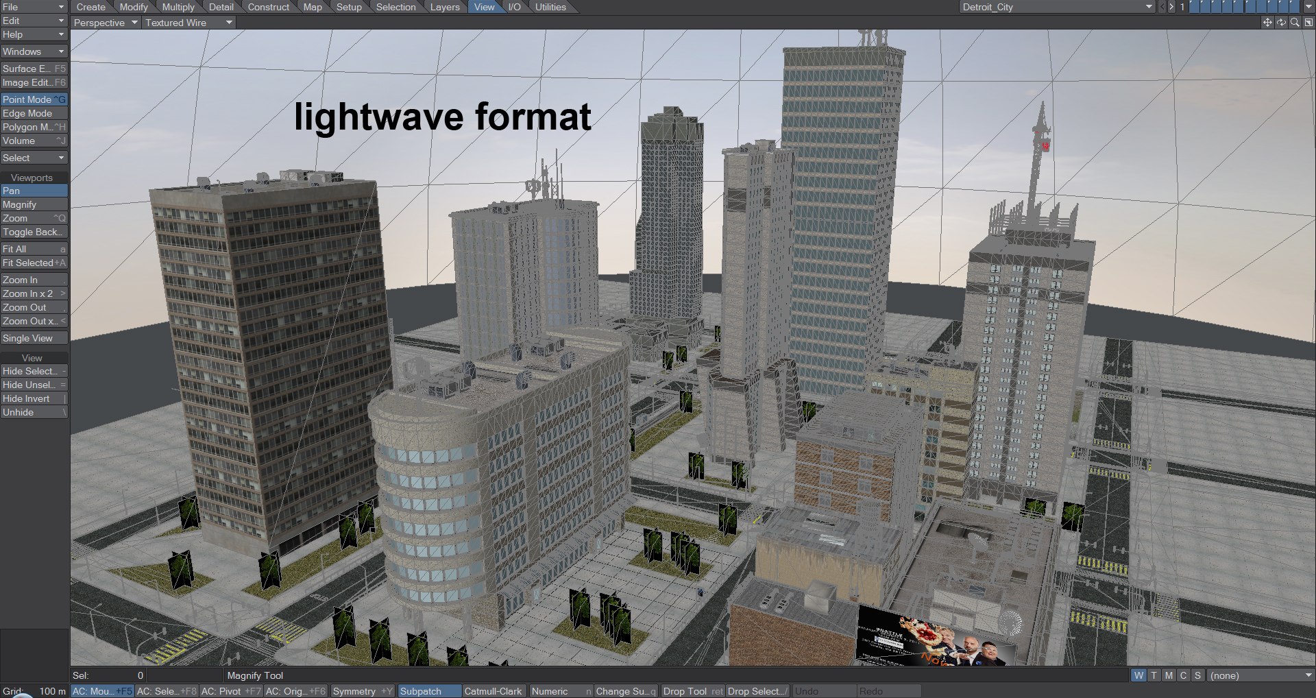 3d detroit city buildings model