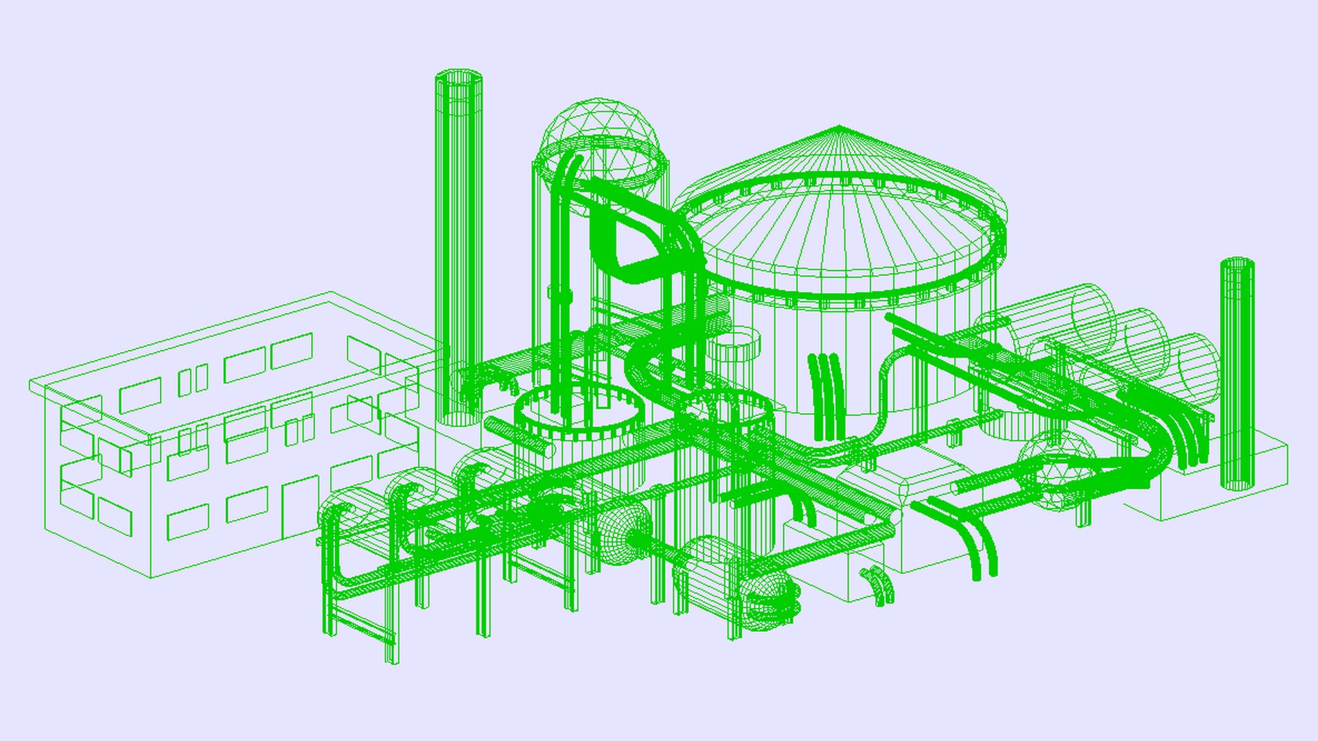 3D Model Refinery Isometric - TurboSquid 1709109