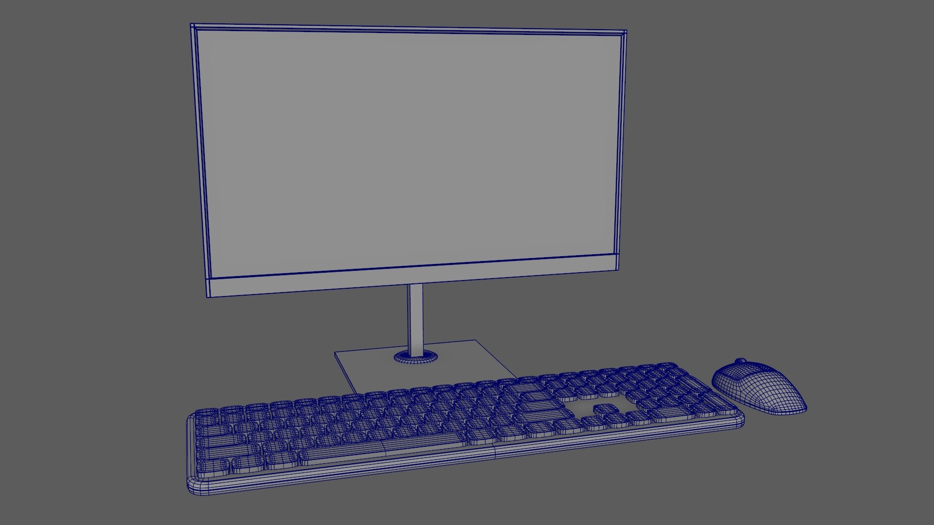 3D Model Wireles Computer Set Keyboard Mouse Monitor Red White - TurboSquid 2100866