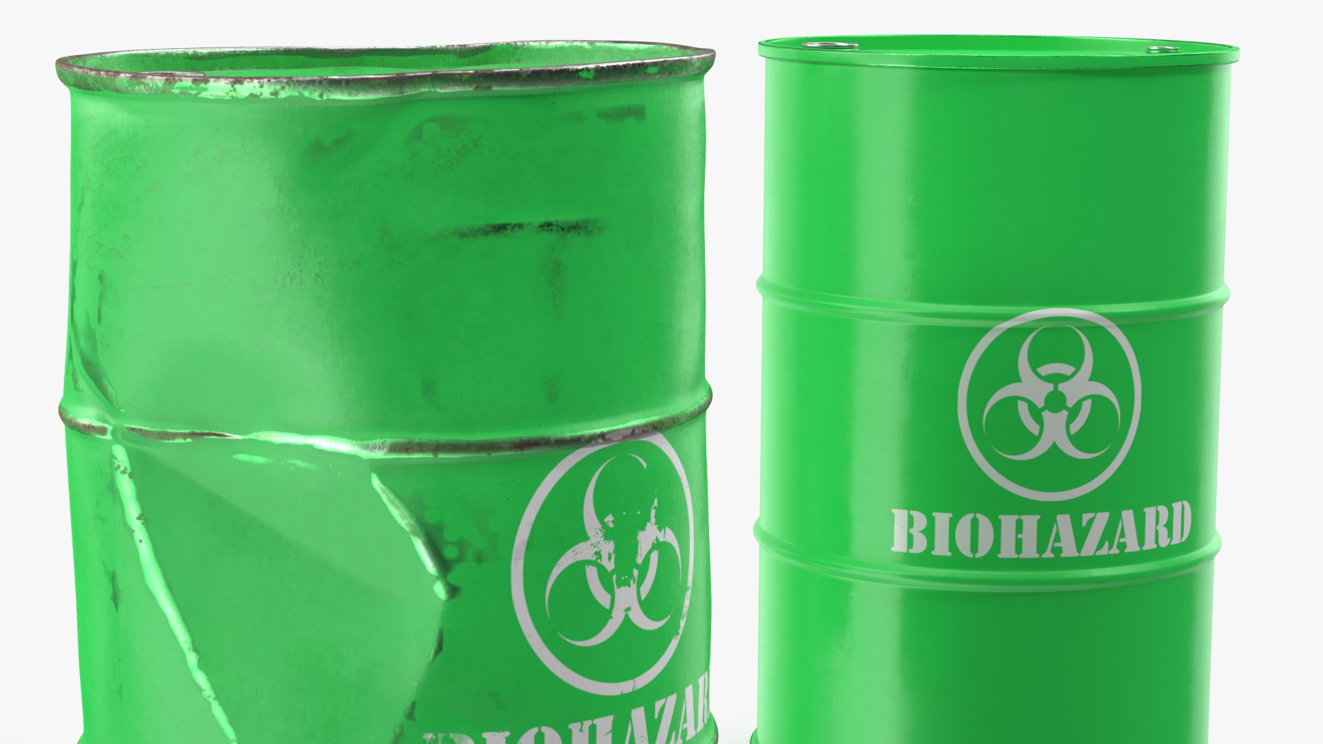 3D biohazard toxic waste barrels model - TurboSquid 1703092