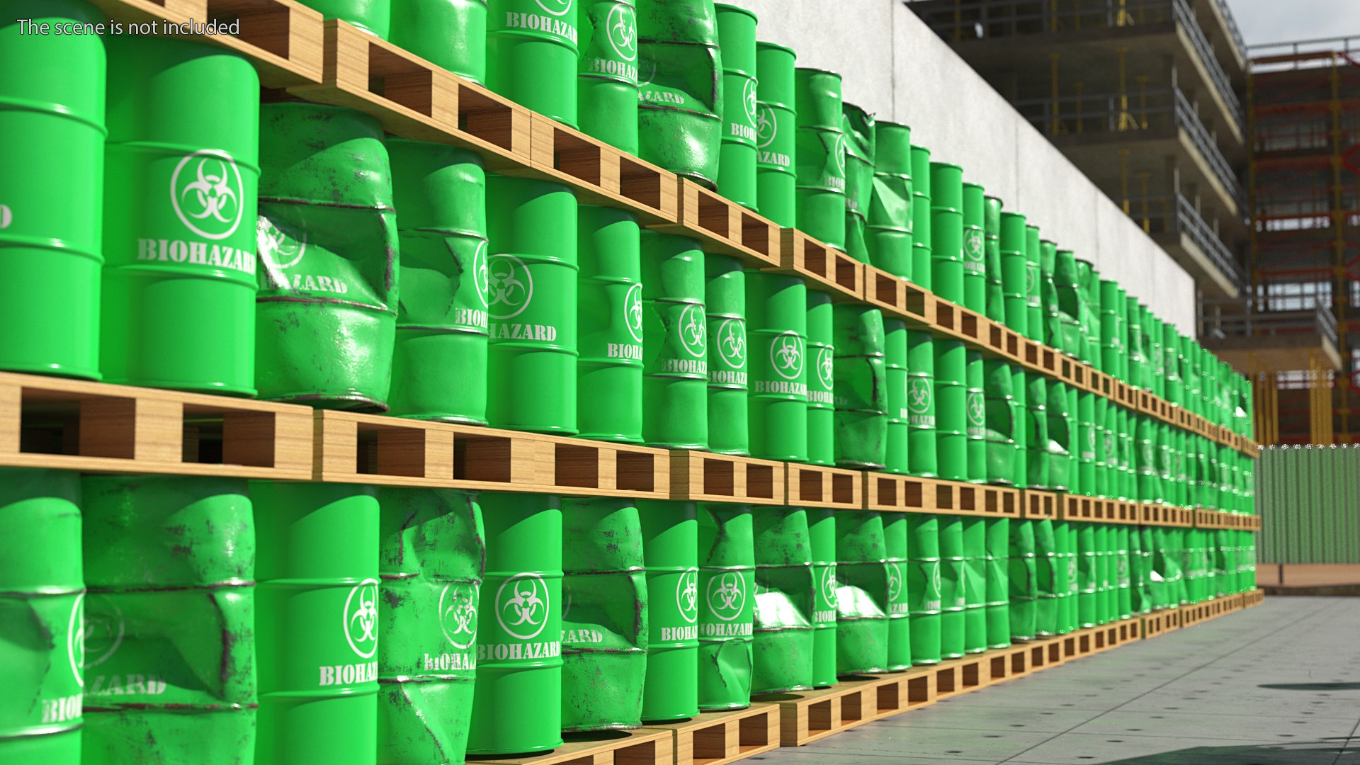 3D Biohazard Toxic Waste Barrels Model - TurboSquid 1703092