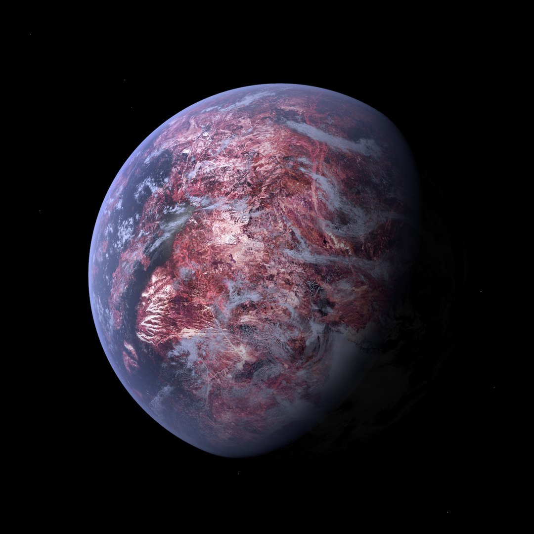 3D Fictional Alien Purple Planet 8k with Moon model - TurboSquid 1857149