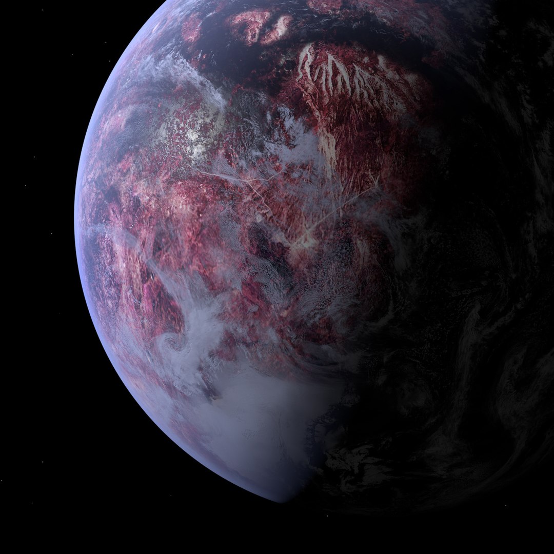3D Fictional Alien Purple Planet 8k with Moon model - TurboSquid 1857149
