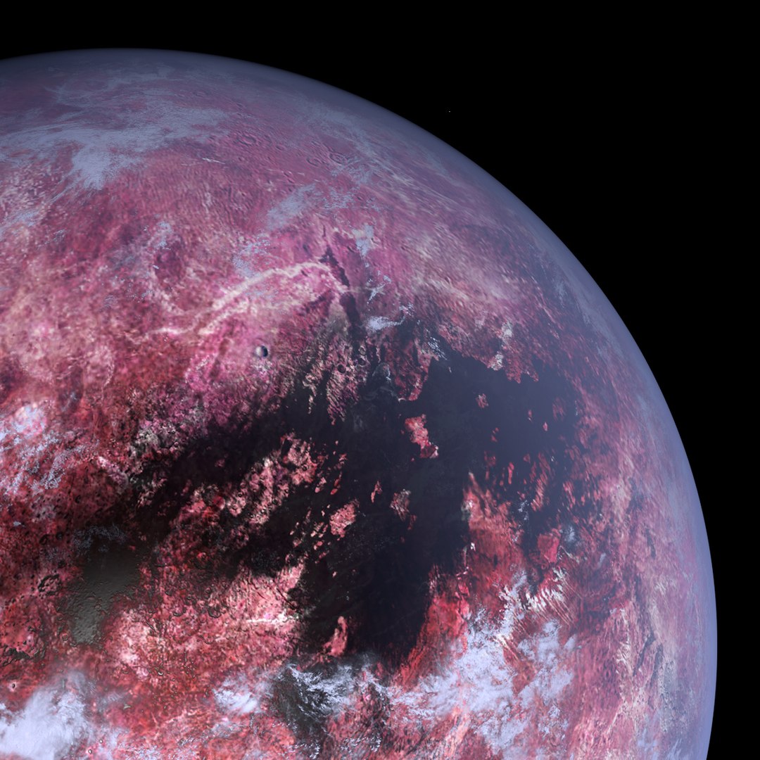 3D Fictional Alien Purple Planet 8k with Moon model - TurboSquid 1857149