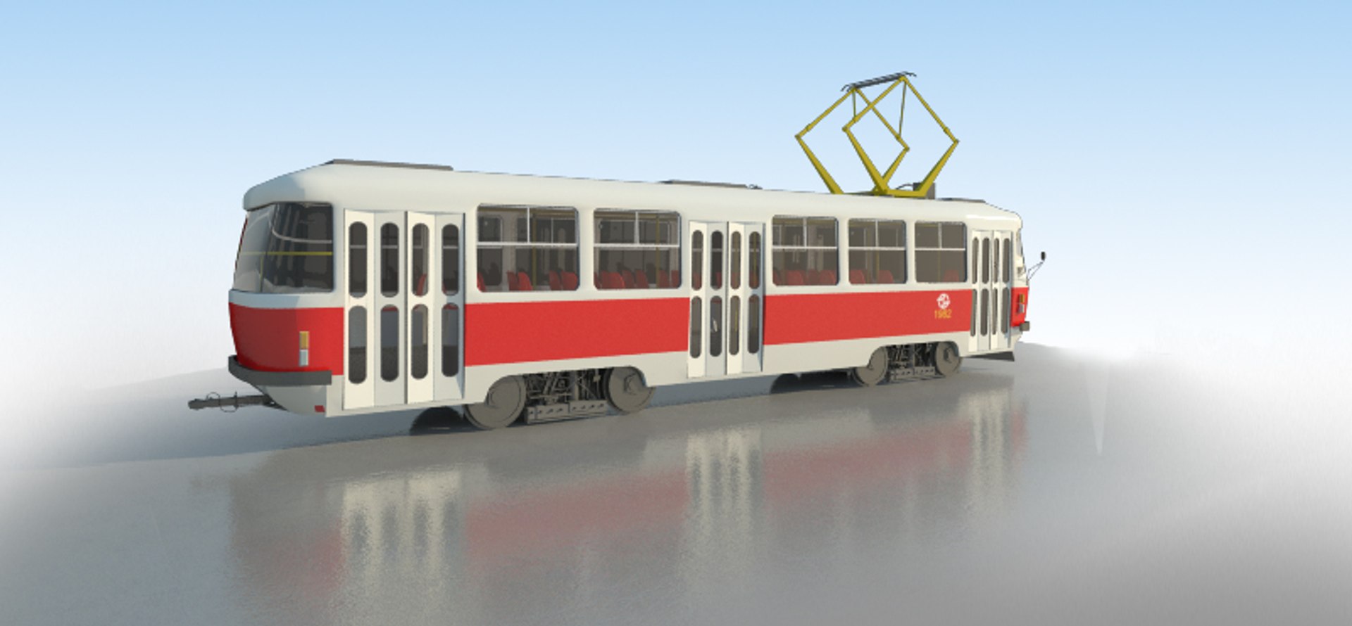 Tram Tatra T3 - 3d Model