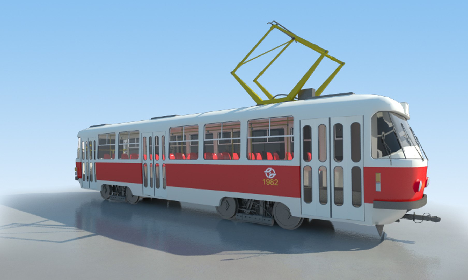 Tram Tatra T3 - 3d Model
