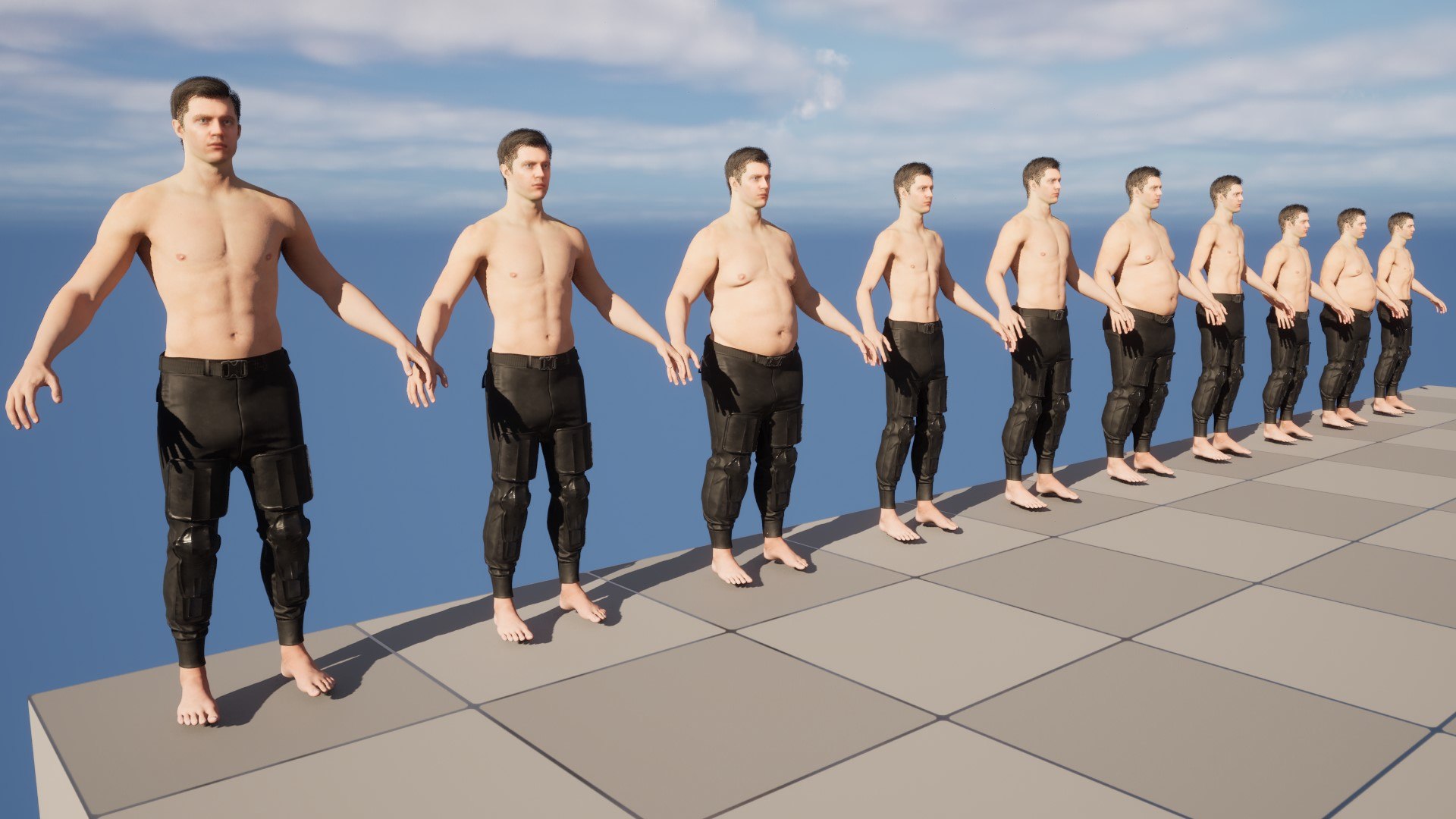 3D Military Armored Pants 10 - All MH Bodies UE5 Skeletons - Rigged ...