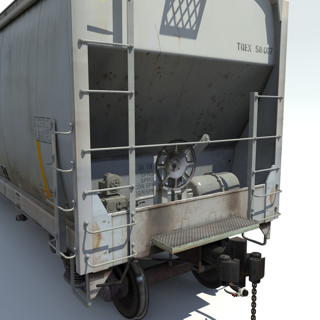 3d Railway Hopper Car Rail