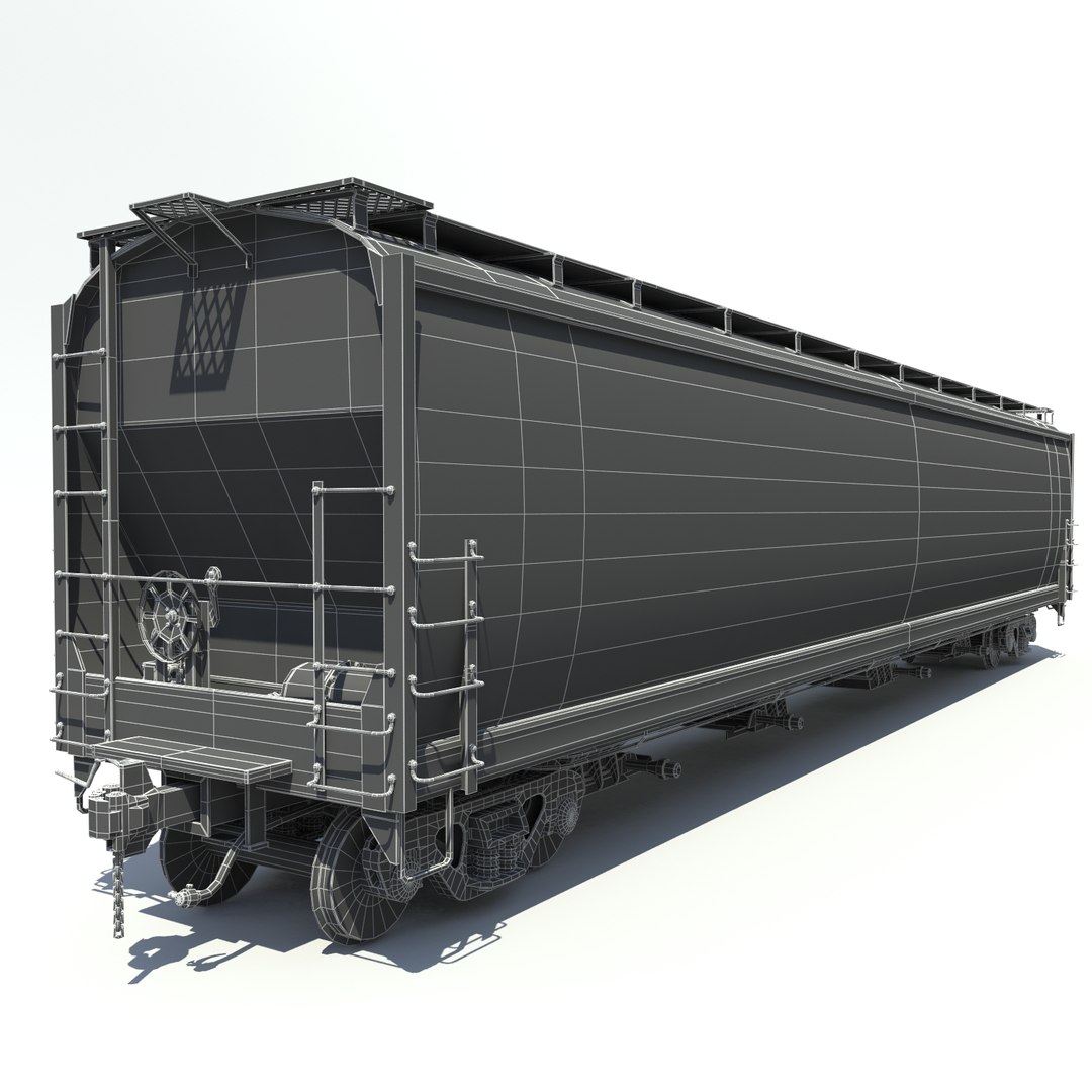 3d Railway Hopper Car Rail