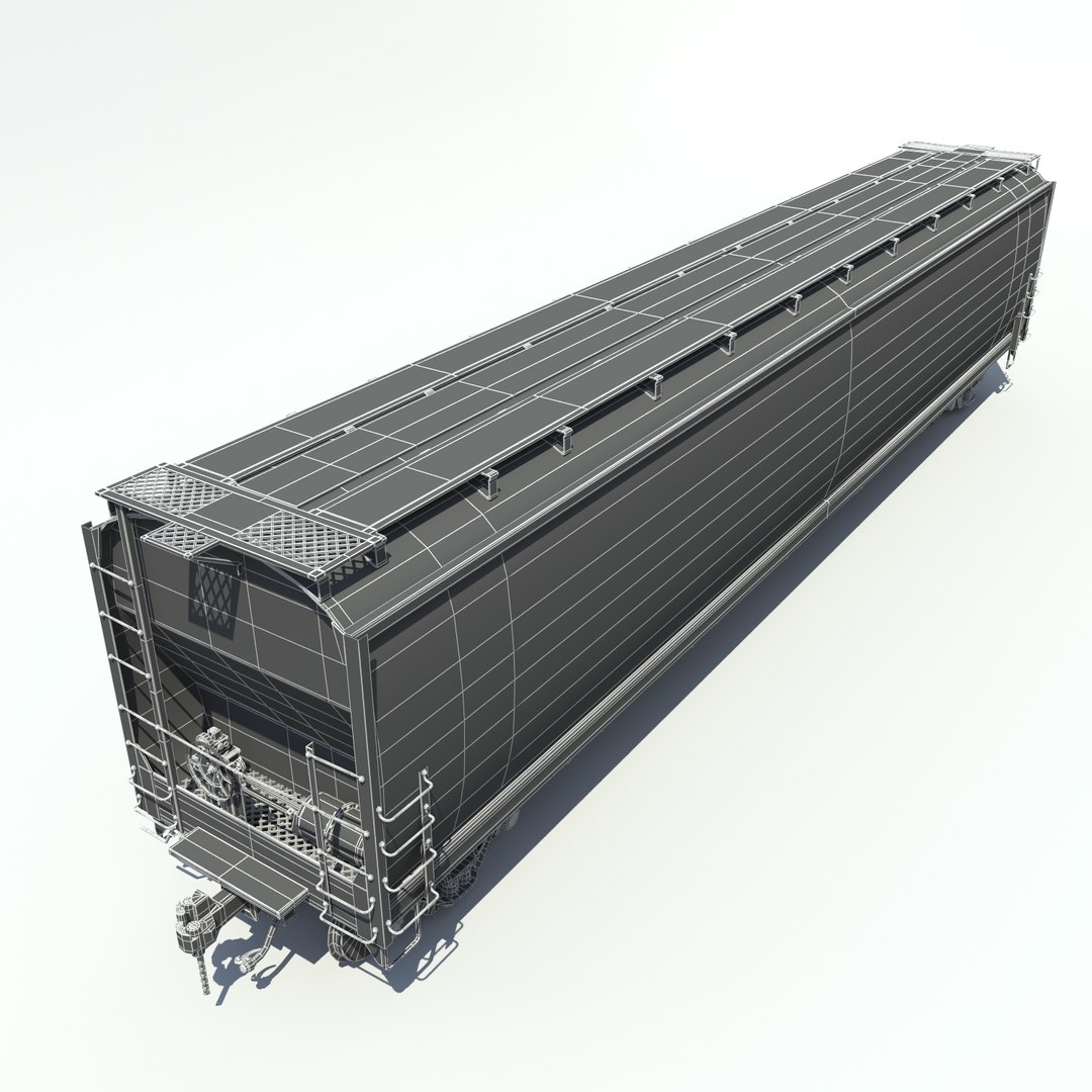 3d Railway Hopper Car Rail