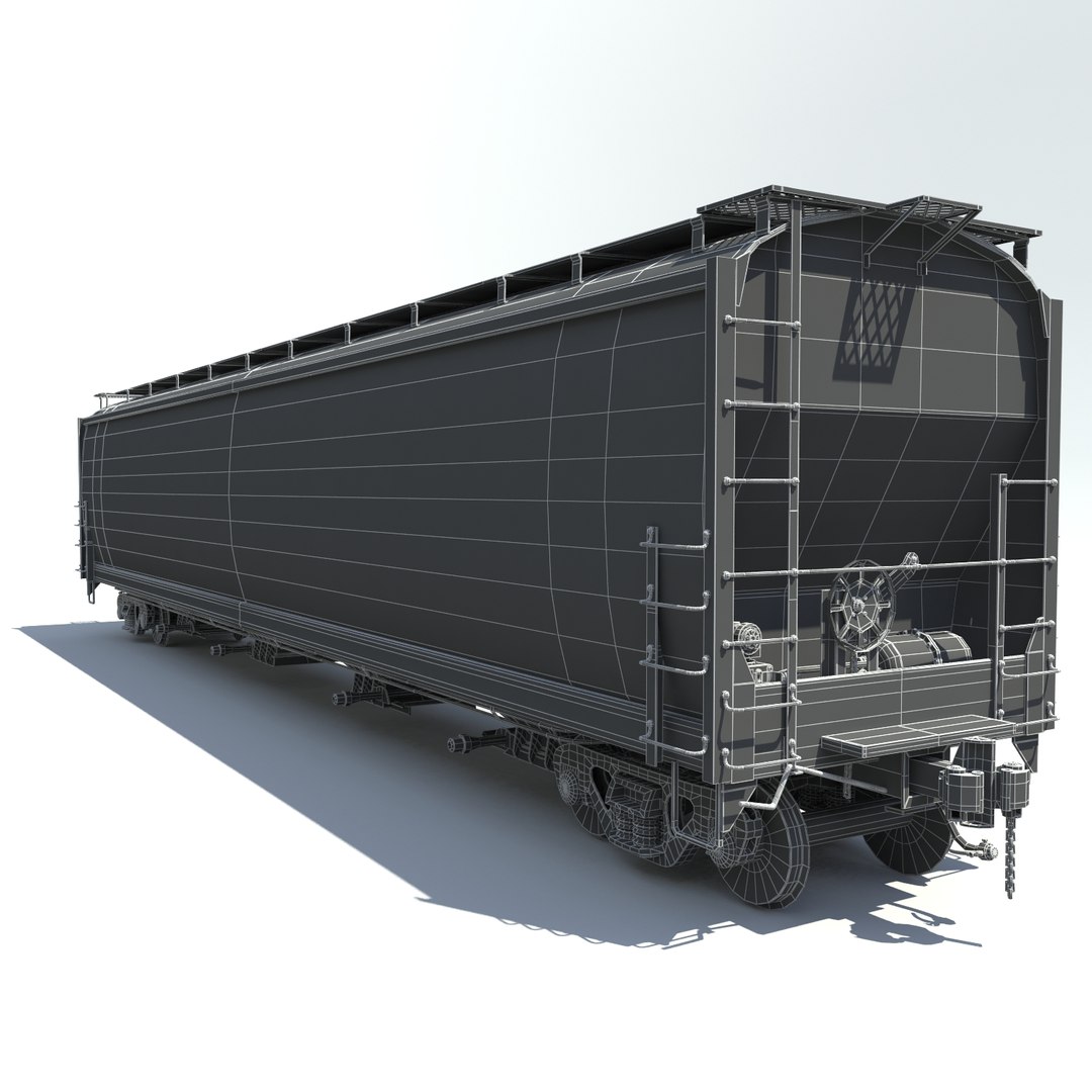 3d Railway Hopper Car Rail