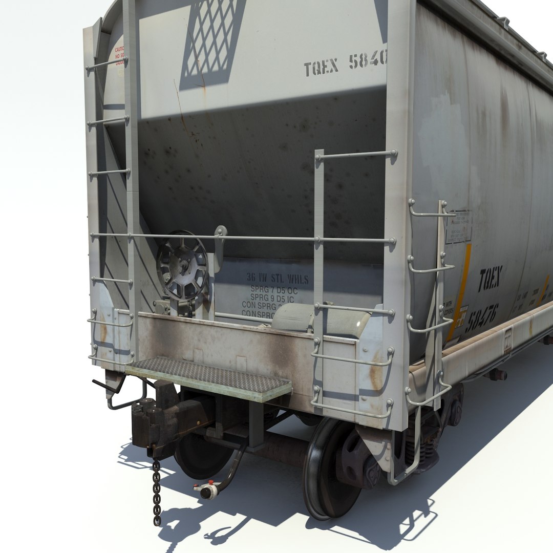 3d Railway Hopper Car Rail