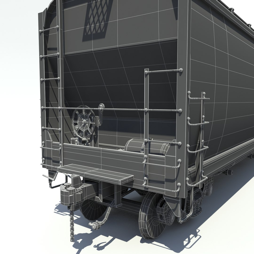 3d Railway Hopper Car Rail