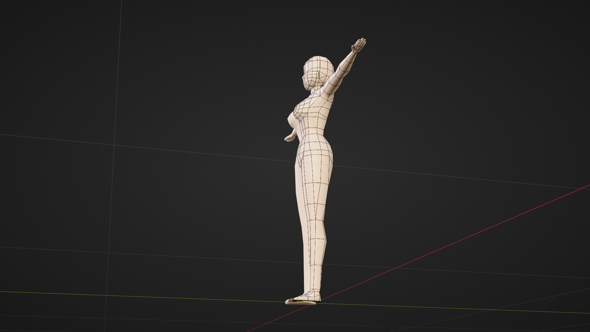 Anime Manga Woman Body Low Poly Base Mesh 3D - TurboSquid 1826560