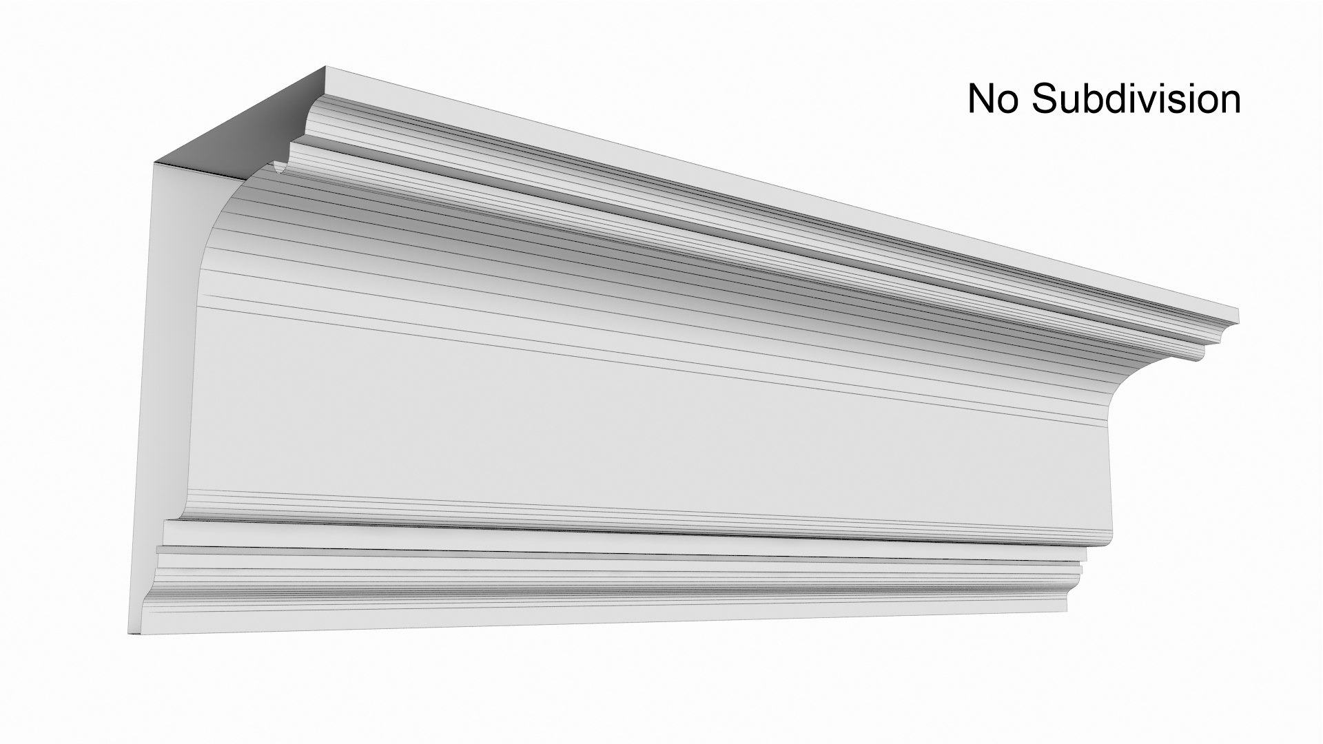3D Cornice 85 Straight Model - TurboSquid 2022949