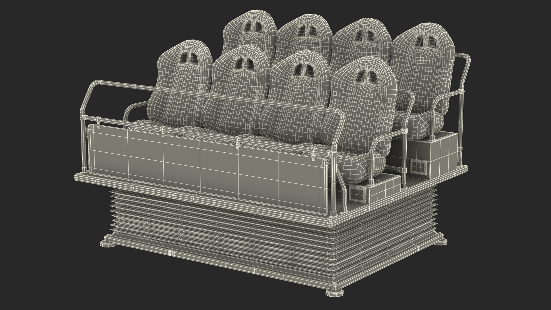 Virtual Reality Game Machine 9D Cinema 3D Model - TurboSquid 1764300