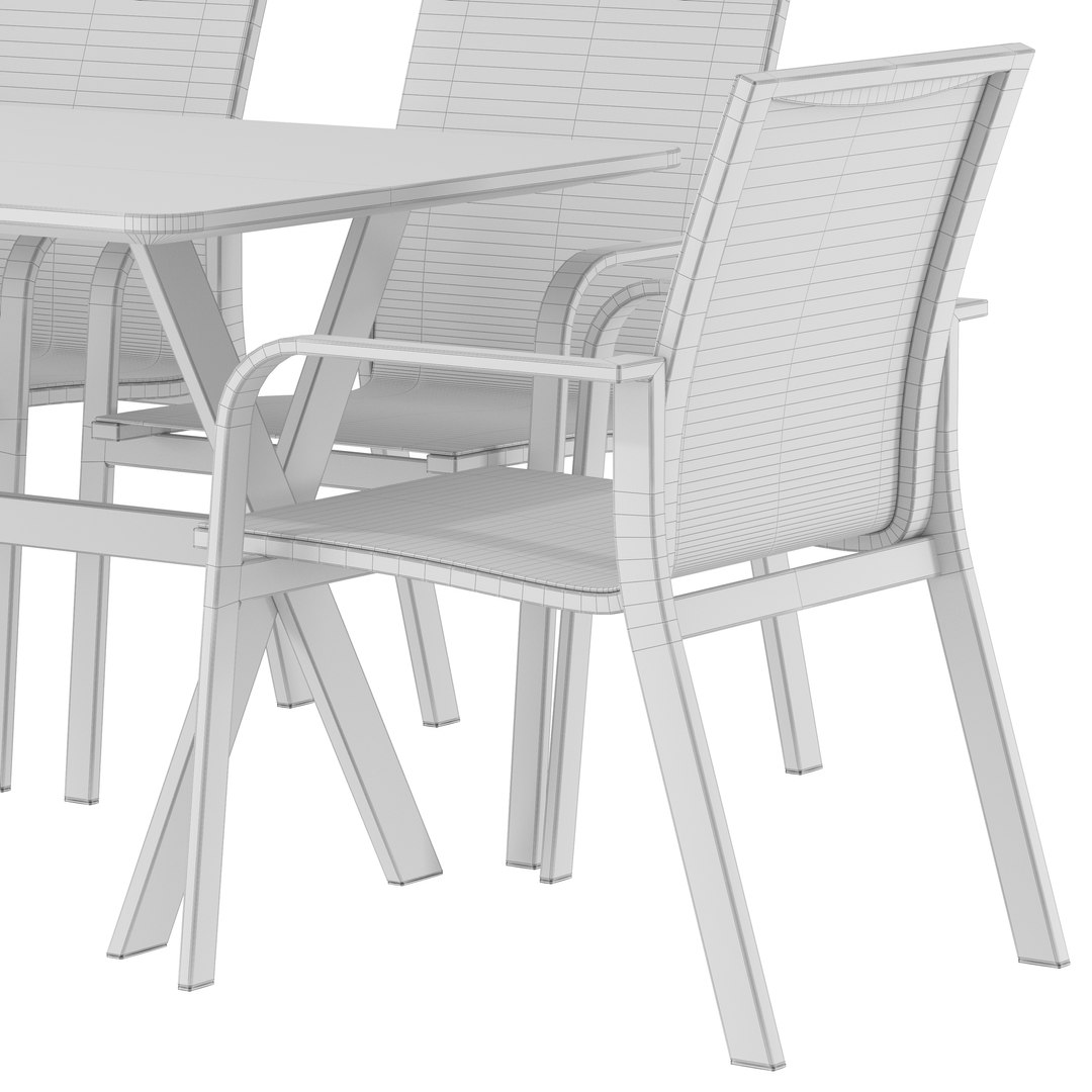 Sette Garden Noa Table And Chair 3D Model - TurboSquid 2048657