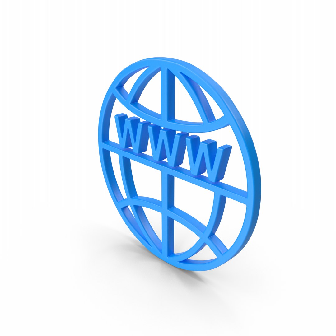 3D Web Icon Blue Model - TurboSquid 2316643