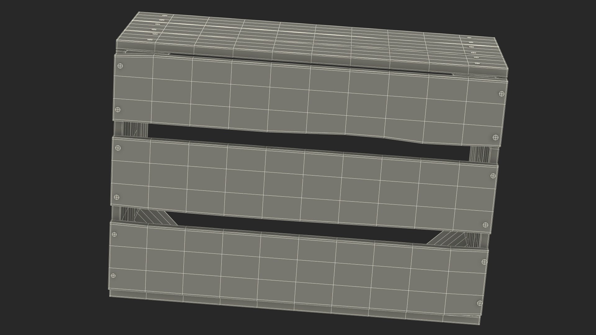 3D Wooden Fruit Box model - TurboSquid 2136654