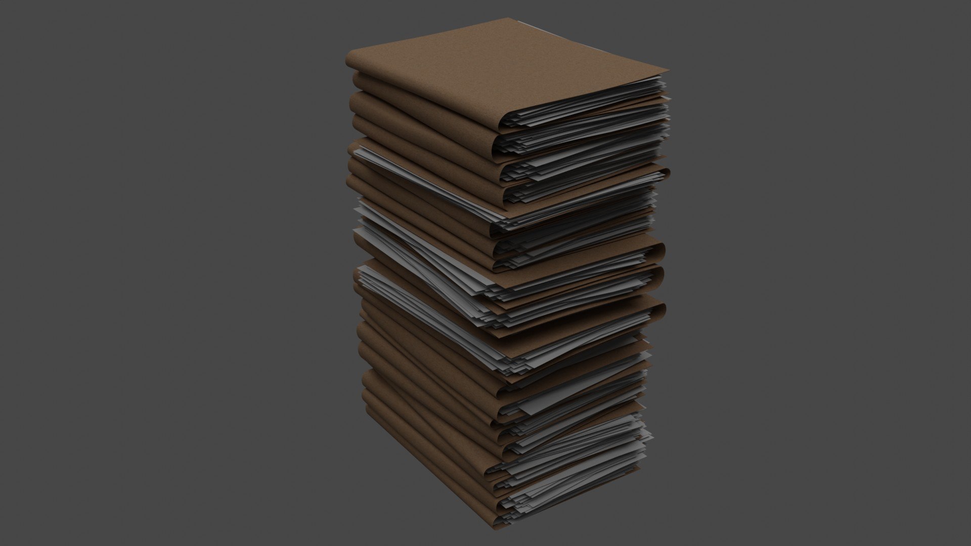 Pile Of Paper Files 3D Model - TurboSquid 2207324