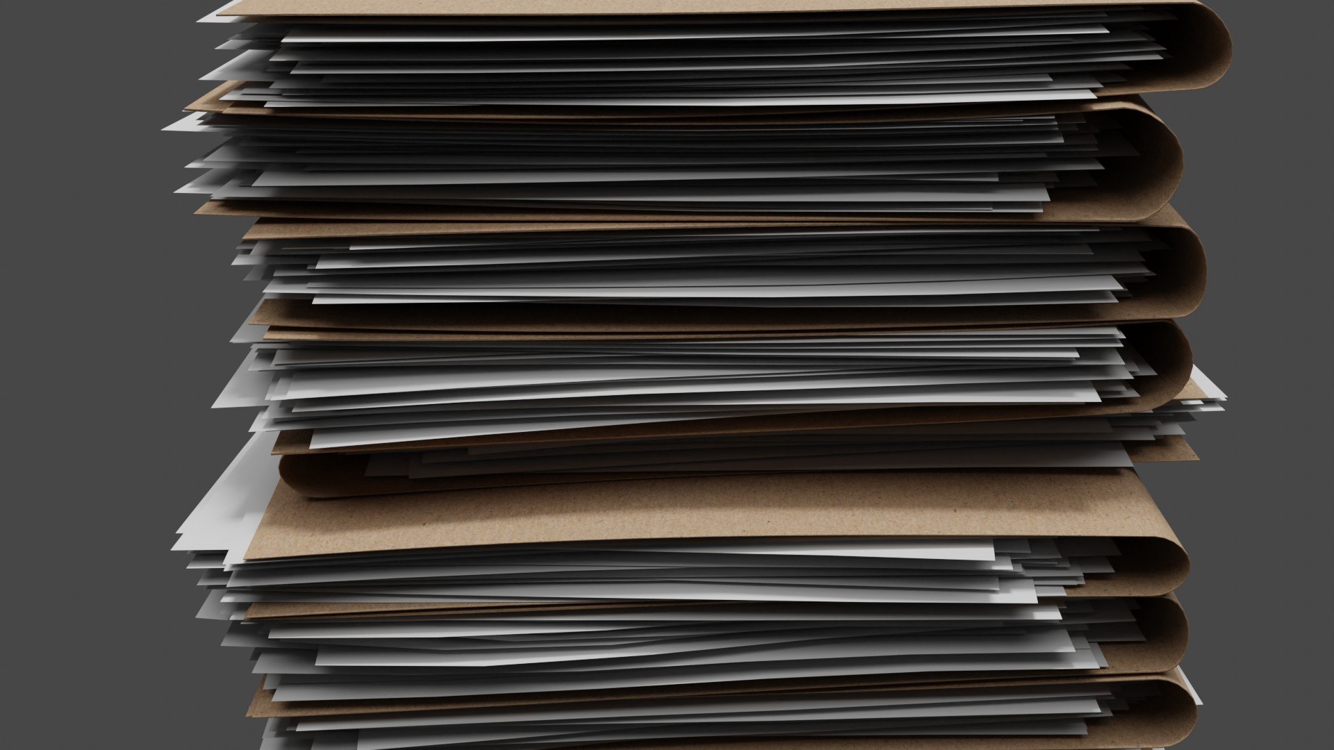 Pile Of Paper Files 3D Model - TurboSquid 2207324