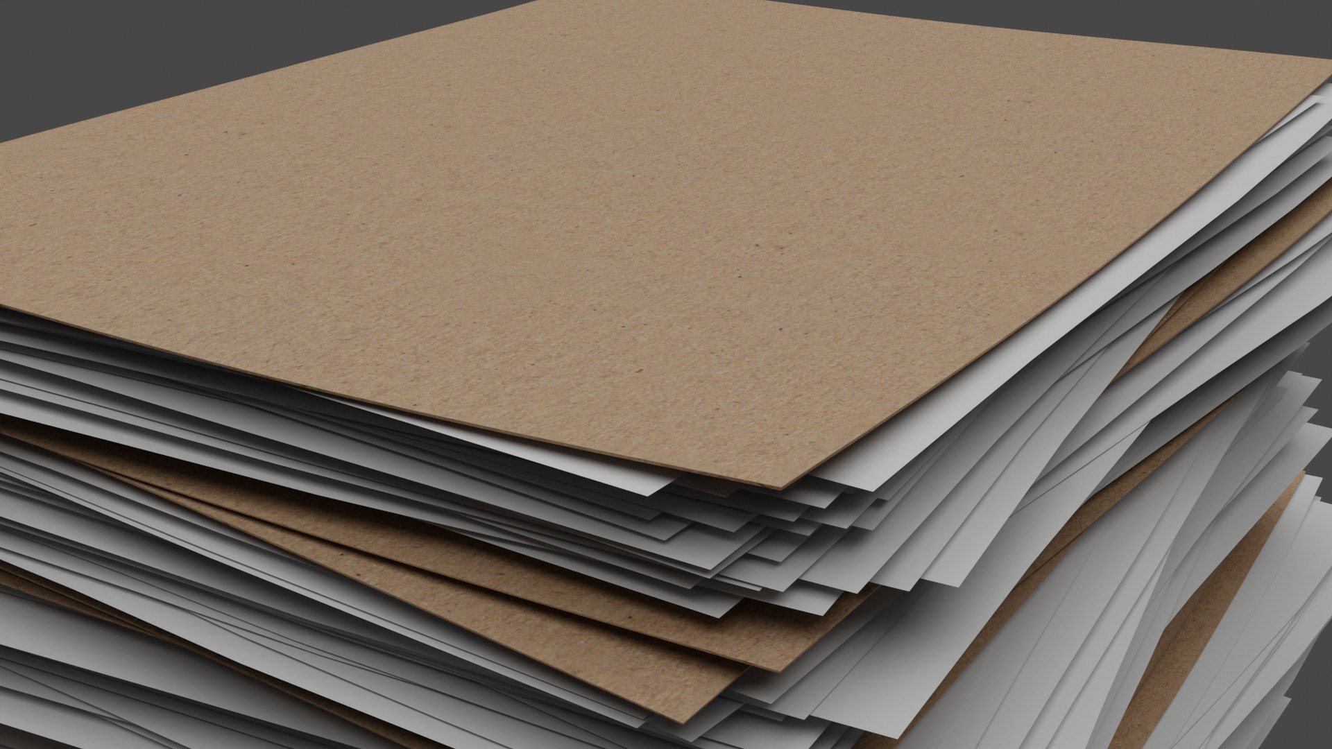 Pile Of Paper Files 3D Model - TurboSquid 2207324