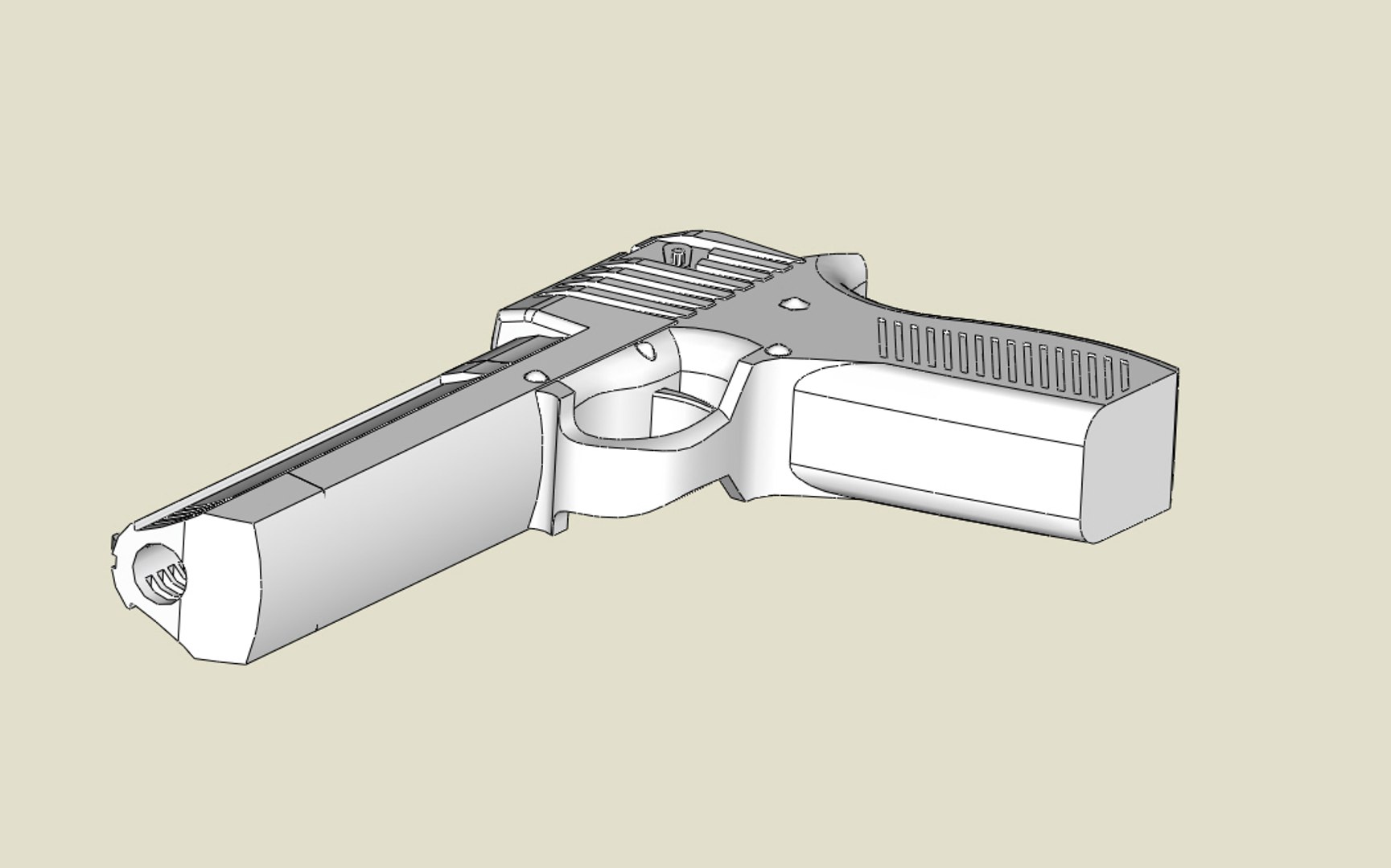 3d Iron Big Shiny Gun Barrel