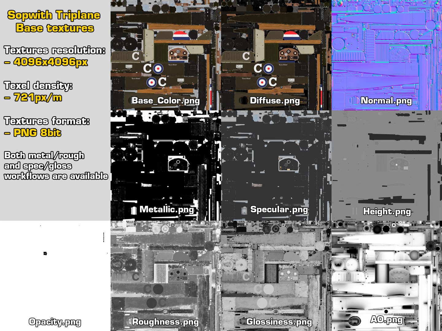 Airplanes WW1 Collection GameReady model - TurboSquid 1999431