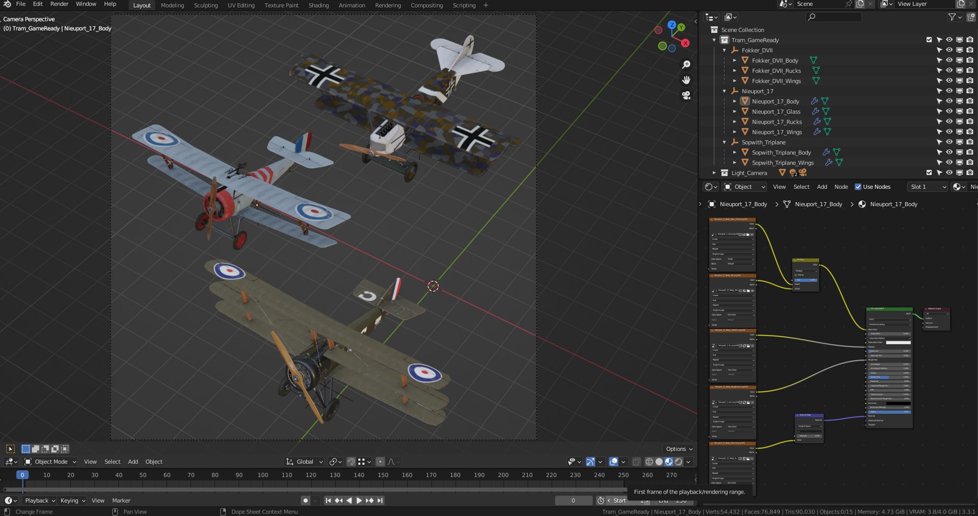 Airplanes WW1 Collection GameReady Model - TurboSquid 1999431
