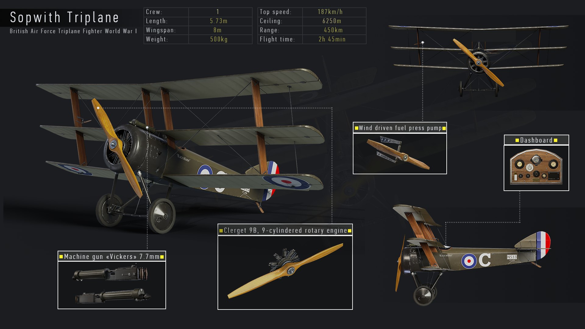 Airplanes WW1 Collection GameReady model - TurboSquid 1999431