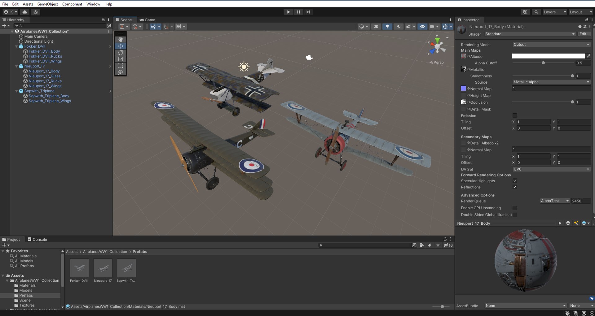 Airplanes WW1 Collection GameReady Model - TurboSquid 1999431