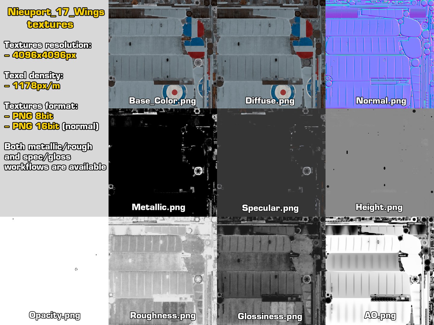 Airplanes WW1 Collection GameReady Model - TurboSquid 1999431