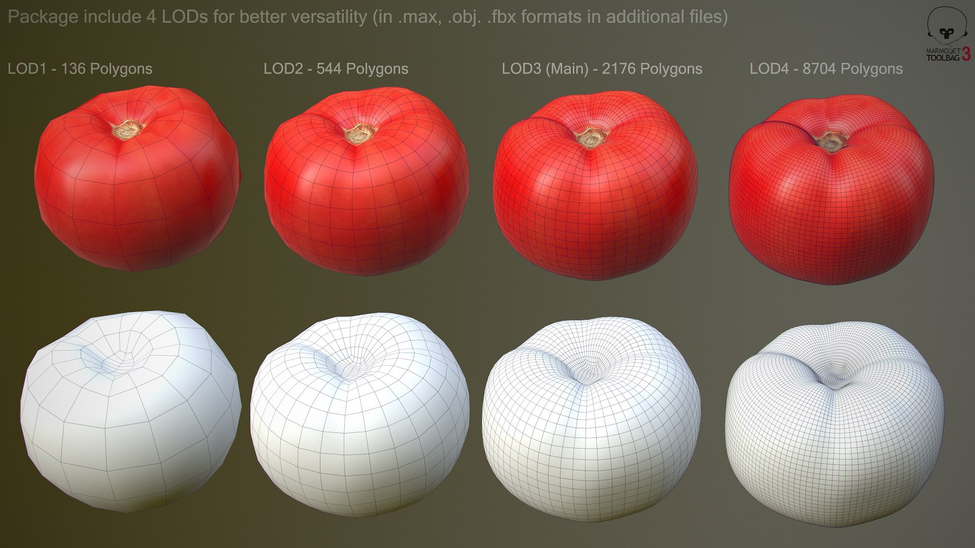3D Tomato PBR Metallness 3D Scaned Model - TurboSquid 2385421
