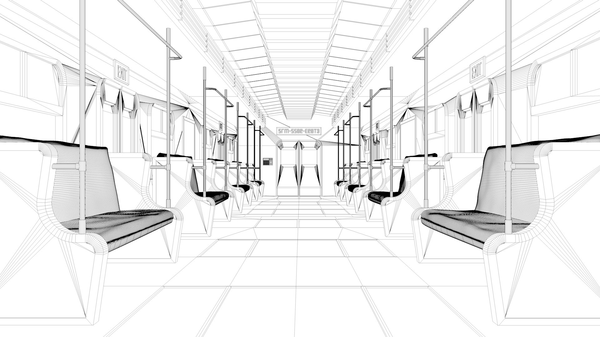 3D Train Interior - TurboSquid 1431061