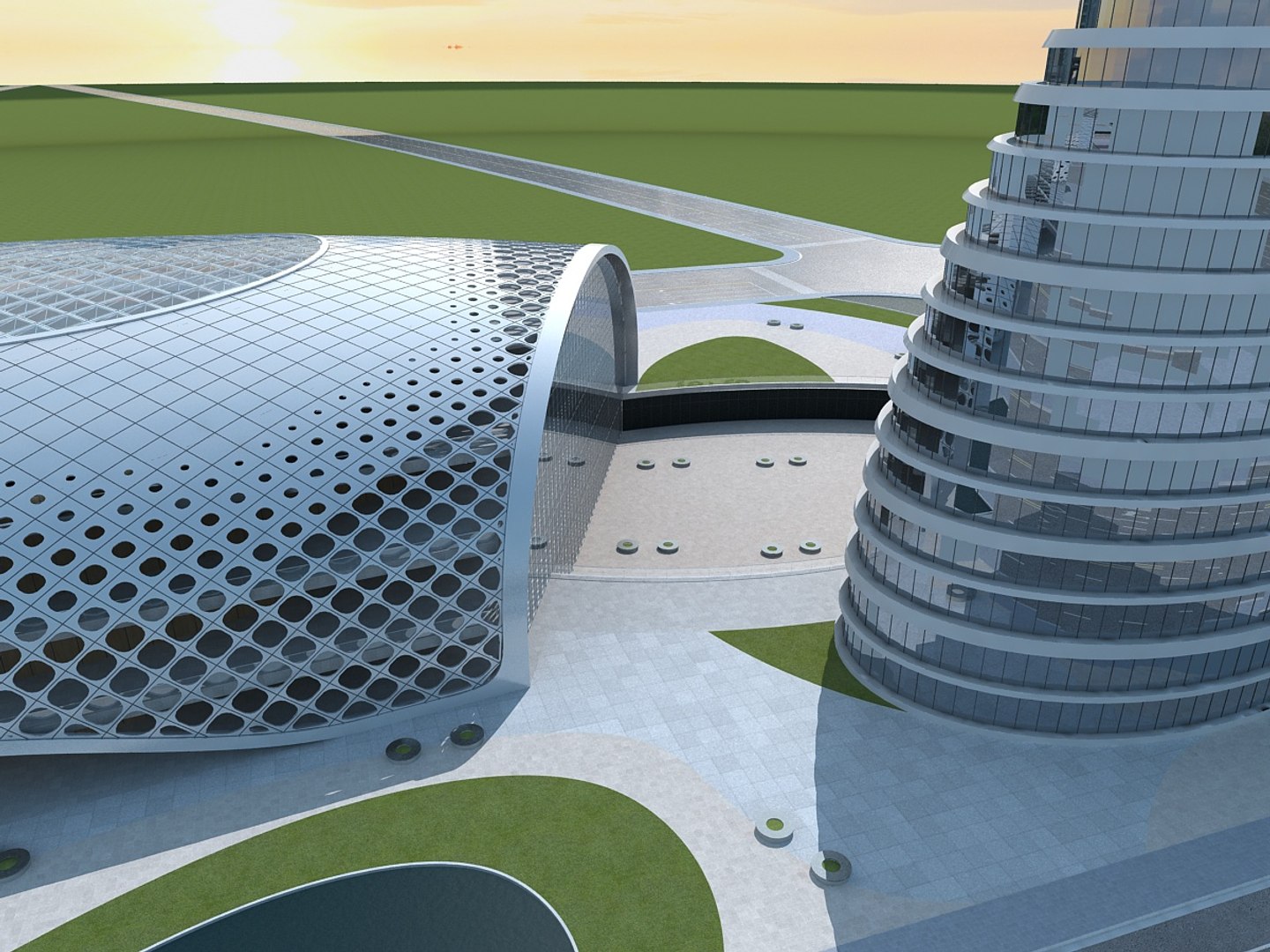 Plaza Complex 3 Model - TurboSquid 2075159