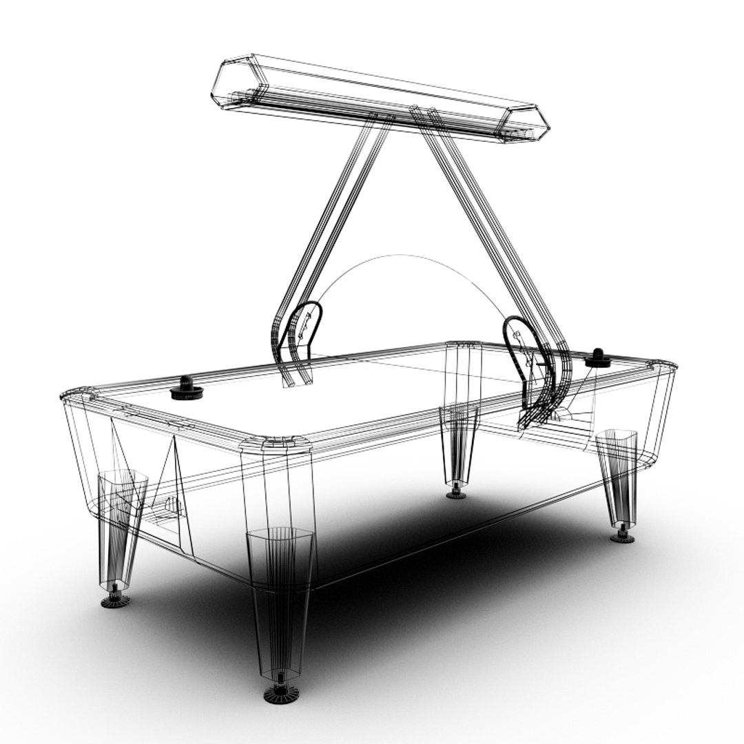 3d air hockey table model