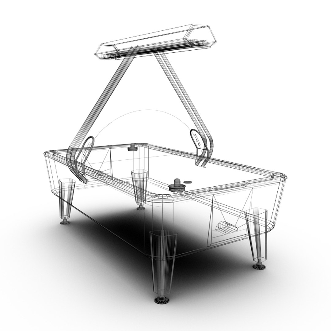 3d air hockey table model