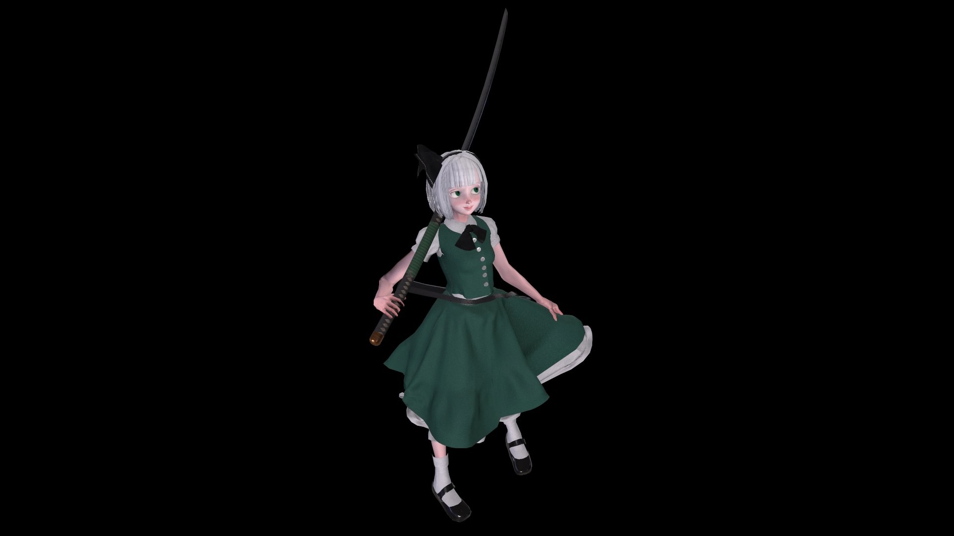 3D Youmu Konpaku With Nodachi Model - TurboSquid 2313301