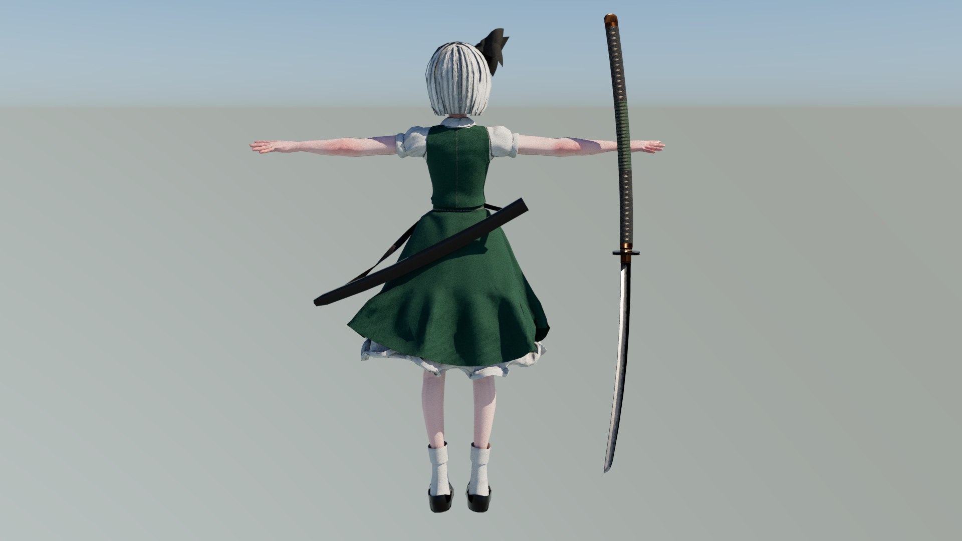 3D Youmu Konpaku With Nodachi Model - TurboSquid 2313301
