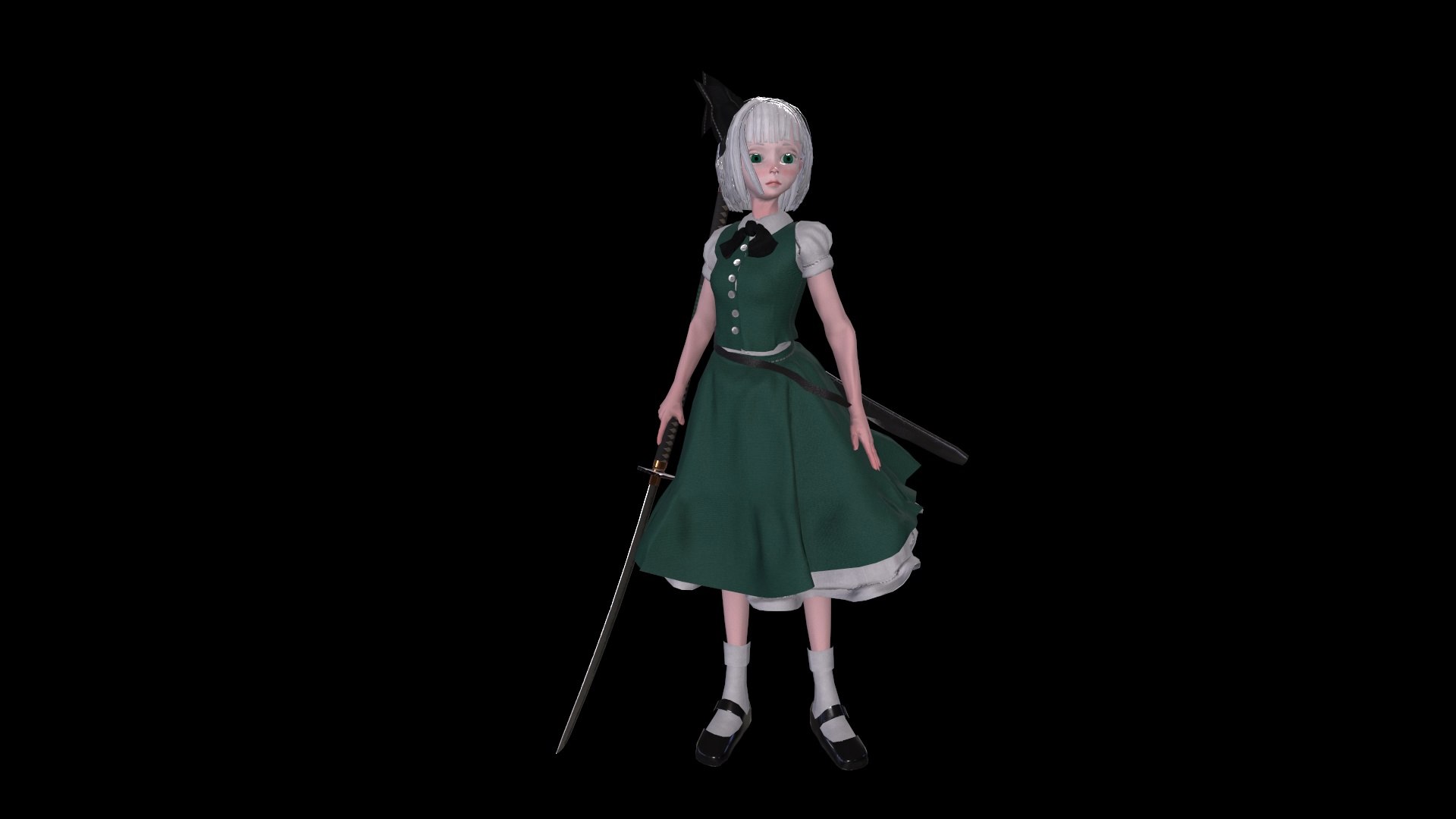 3D Youmu Konpaku With Nodachi Model - TurboSquid 2313301