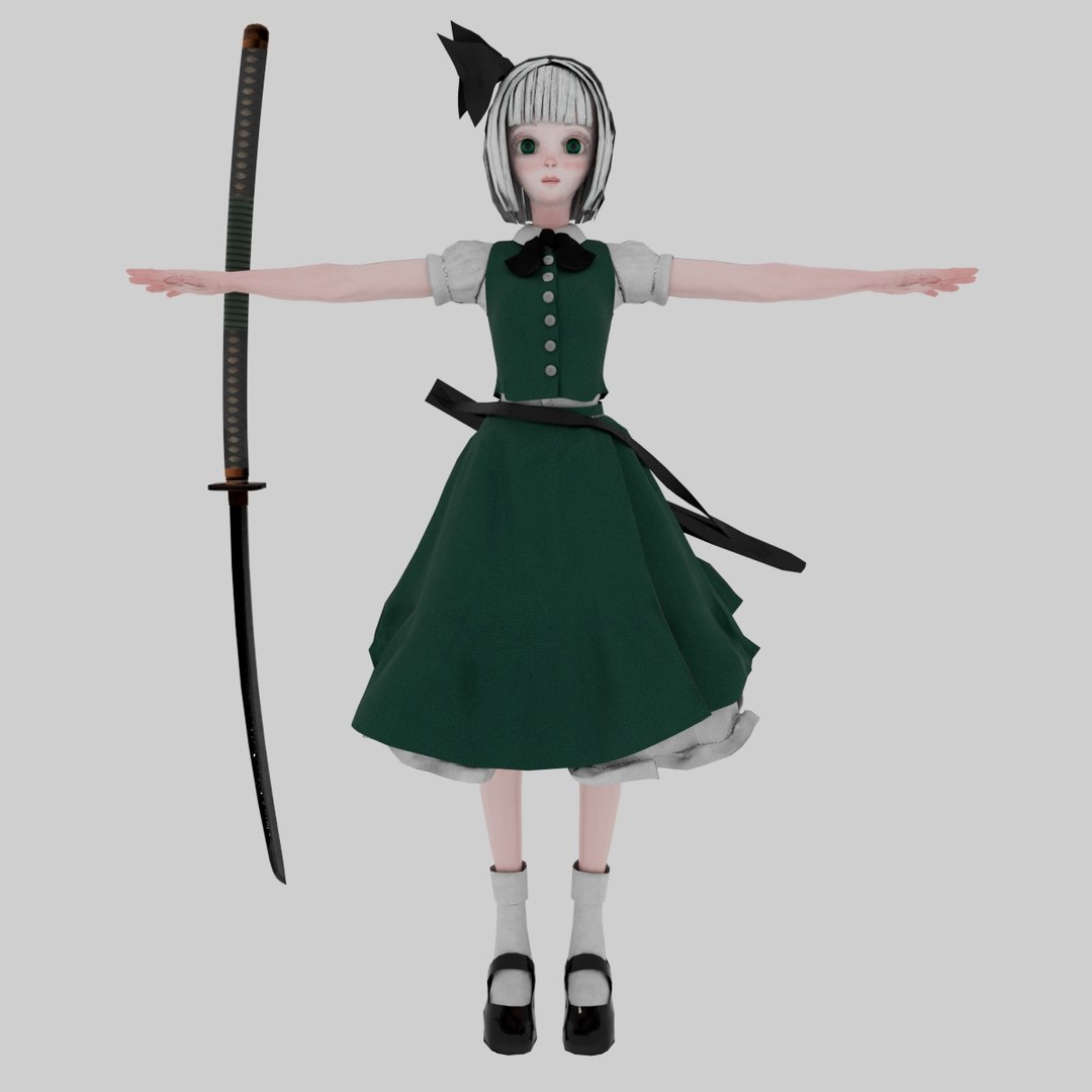 3D Youmu Konpaku With Nodachi Model - TurboSquid 2313301