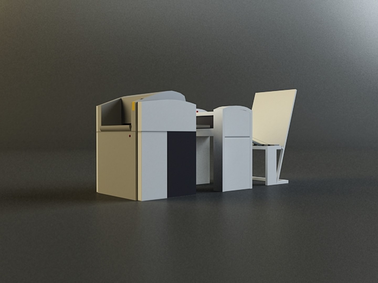 Small Offset Printer 3d Model