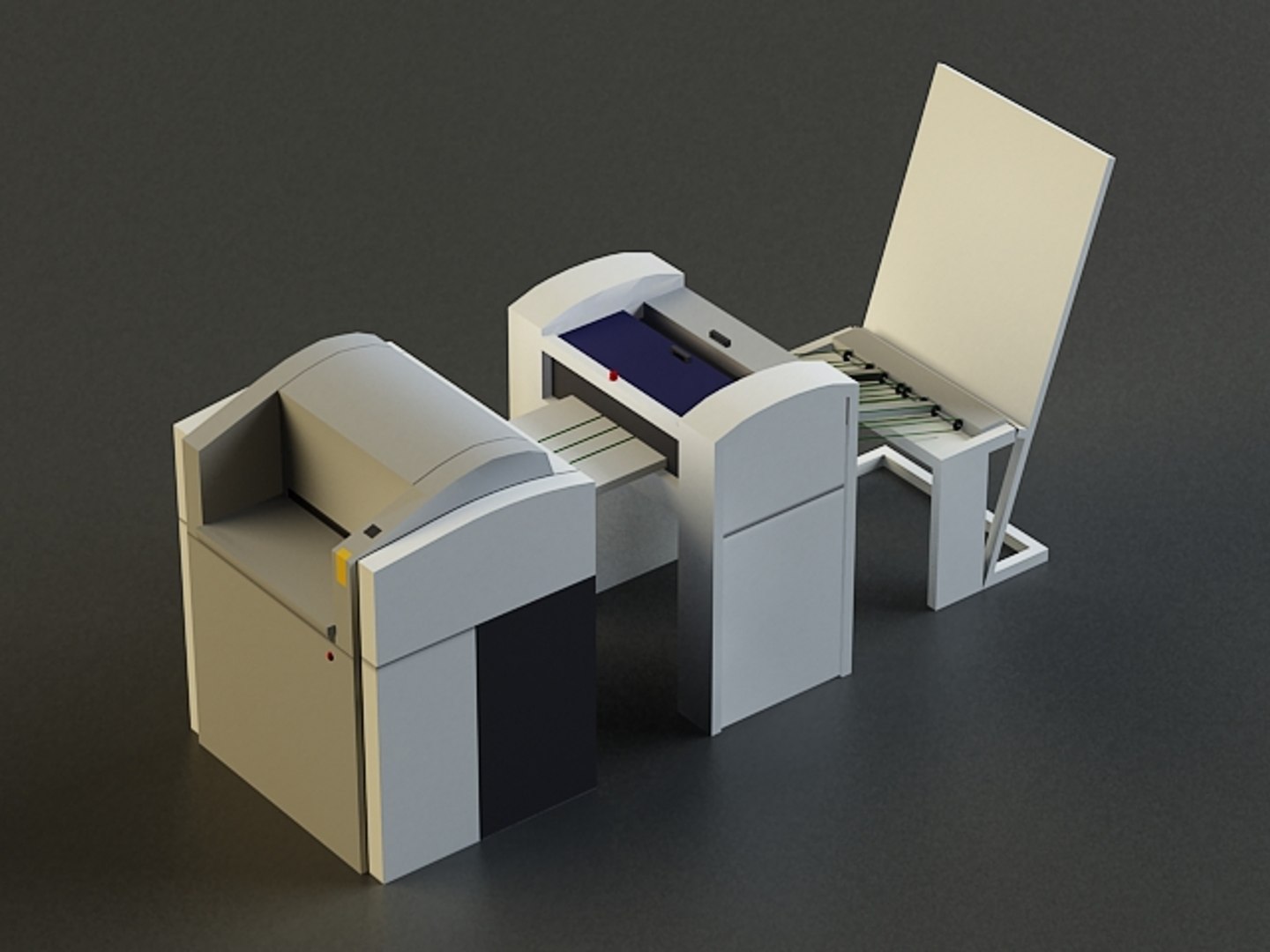 Small Offset Printer 3d Model