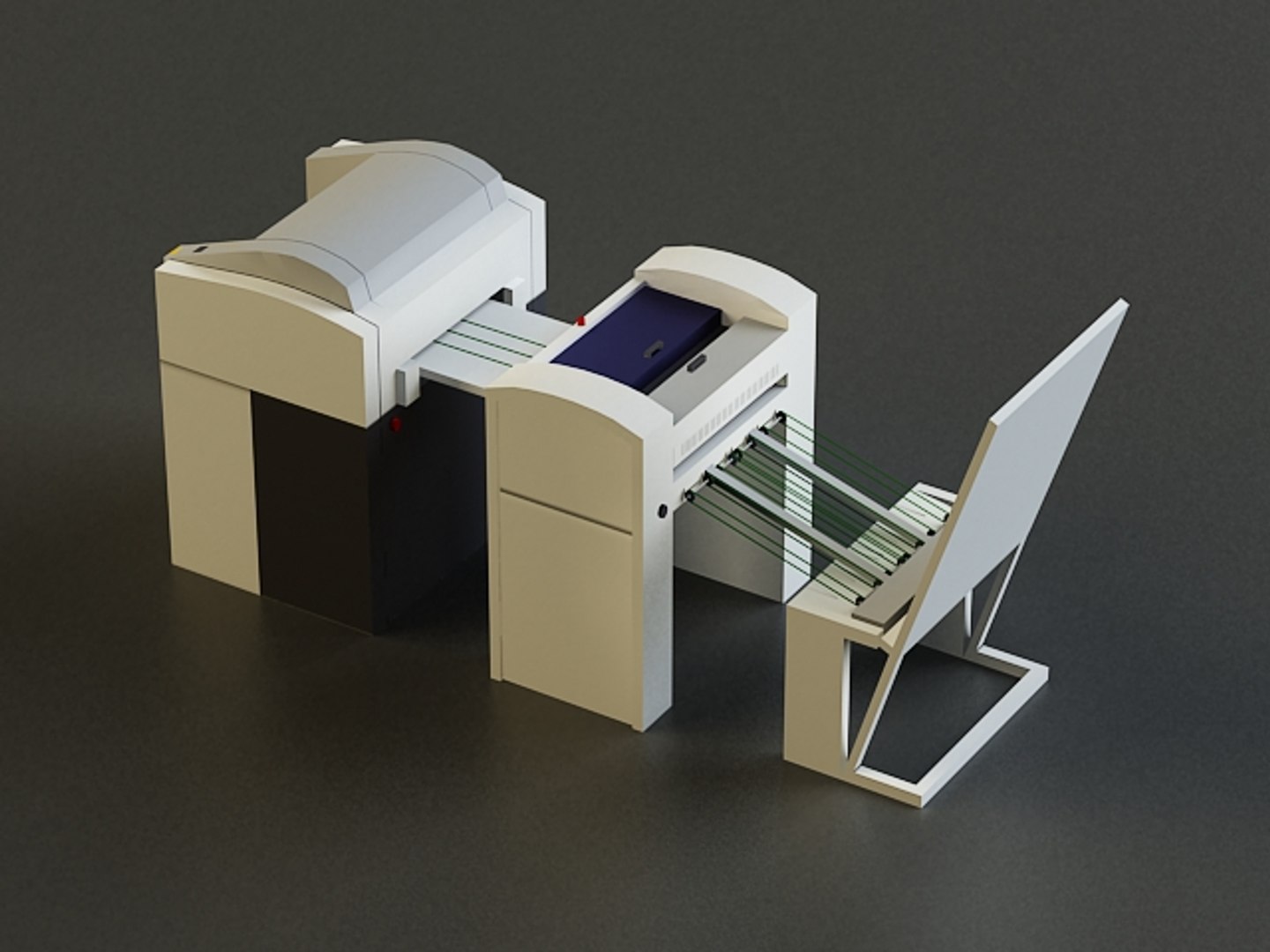 Small Offset Printer 3d Model