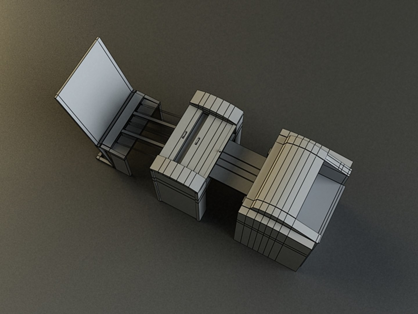 Small Offset Printer 3d Model