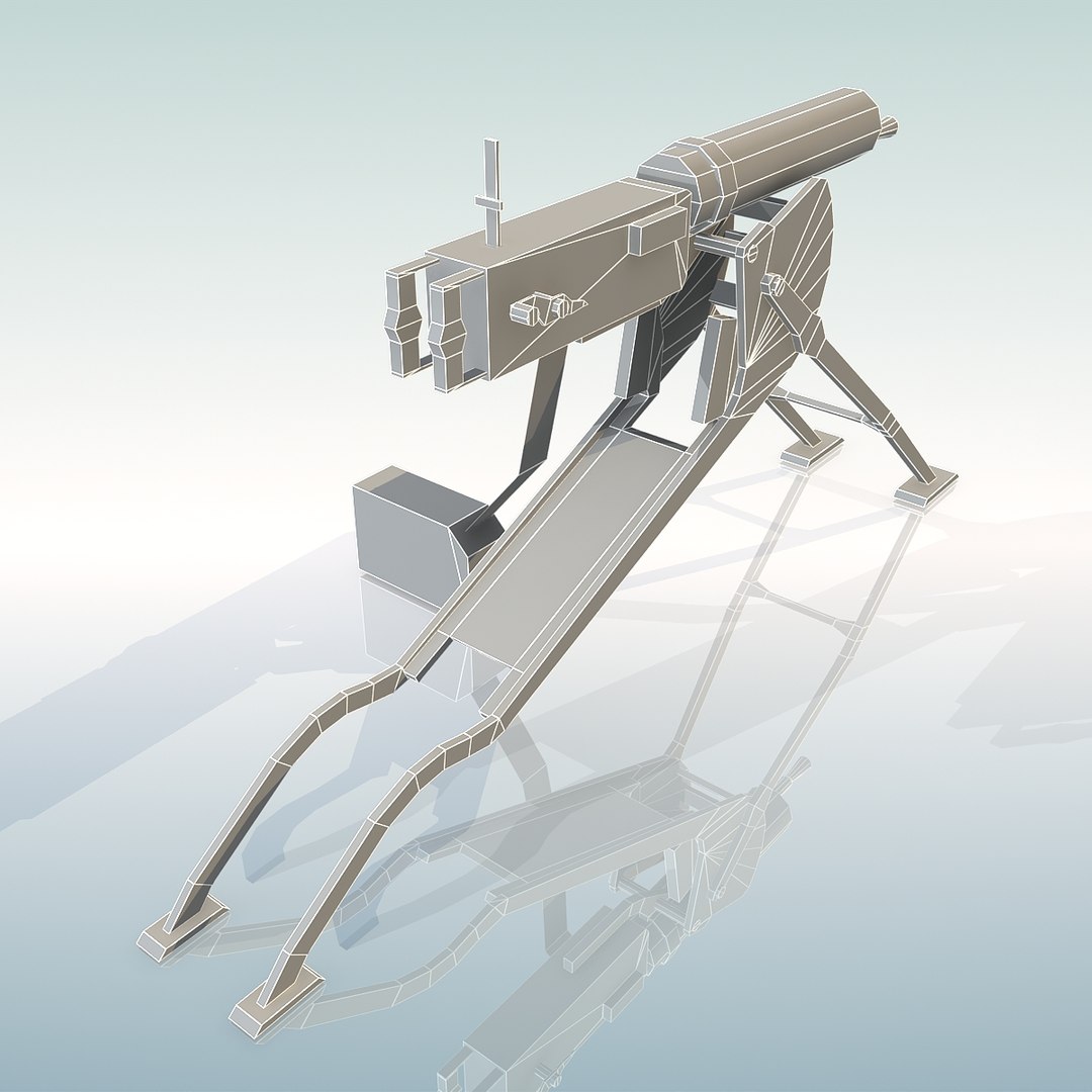 3d Model Maschinengewehr 08 Mg