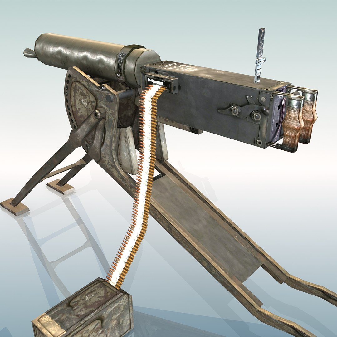 3d Model Maschinengewehr 08 Mg