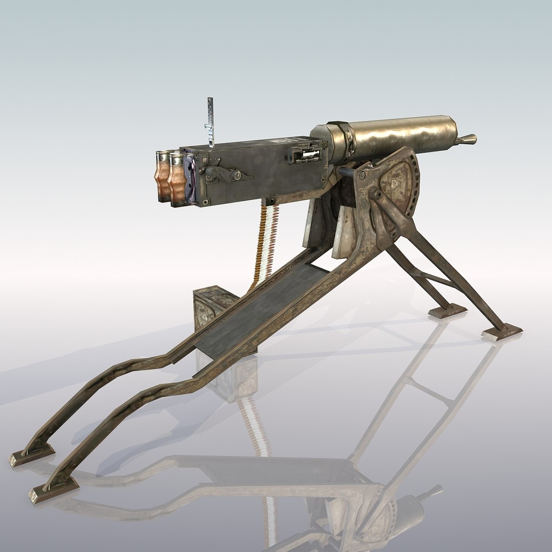 3d Model Maschinengewehr 08 Mg