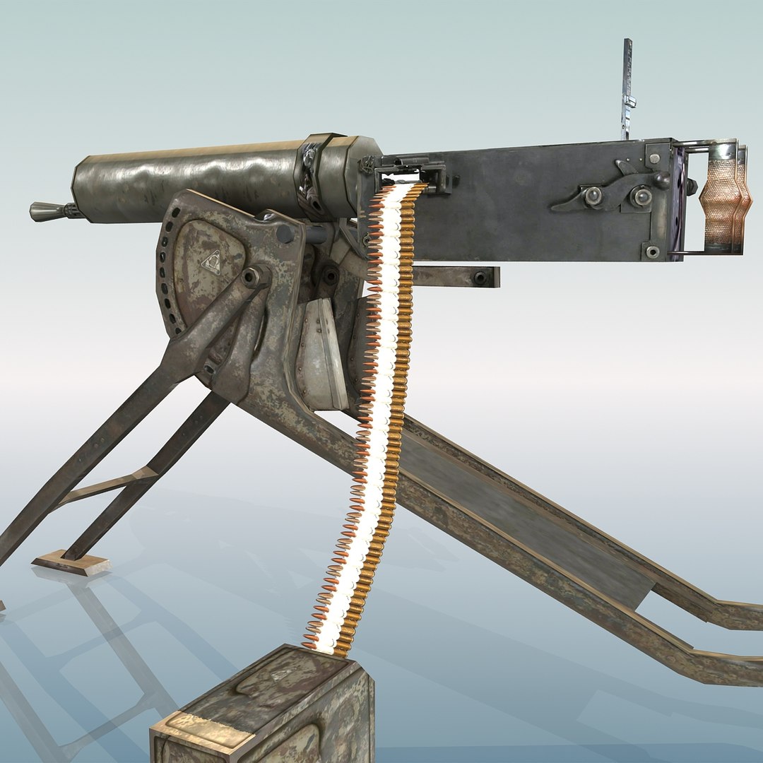 3d Model Maschinengewehr 08 Mg